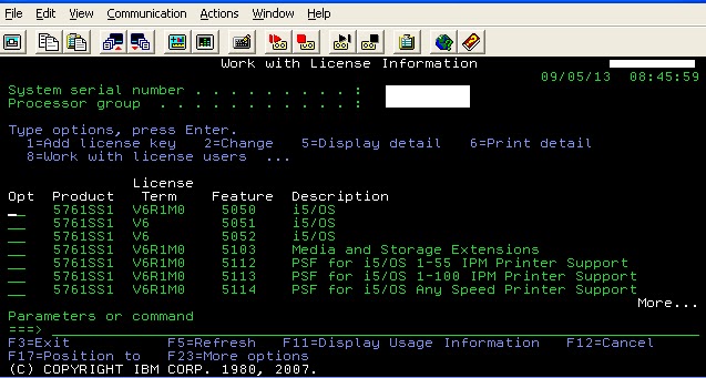 iSeries: Useful System information that vendors need to know