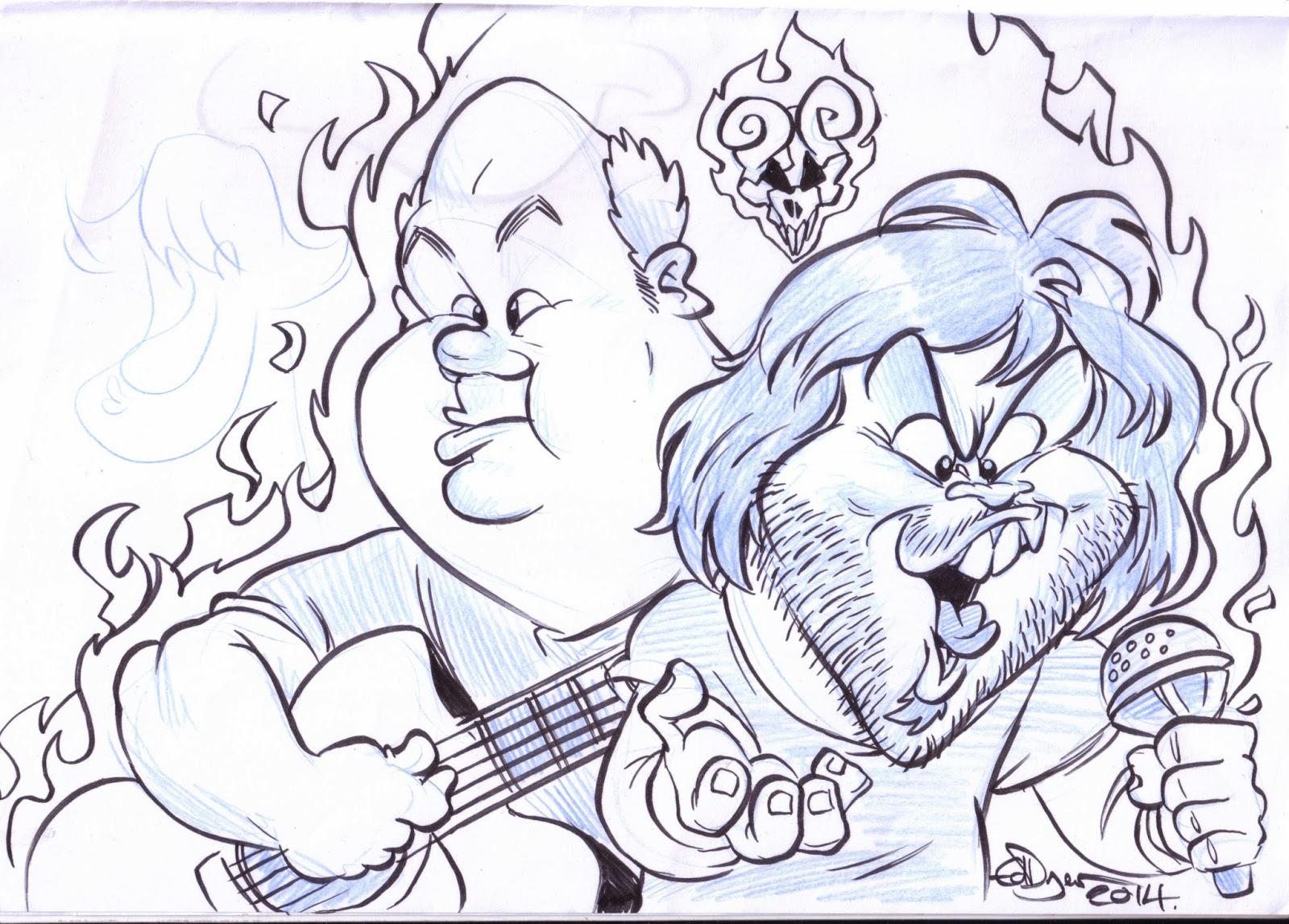 The Art of Ed Dyer.: Tenacious D caricature, band poster