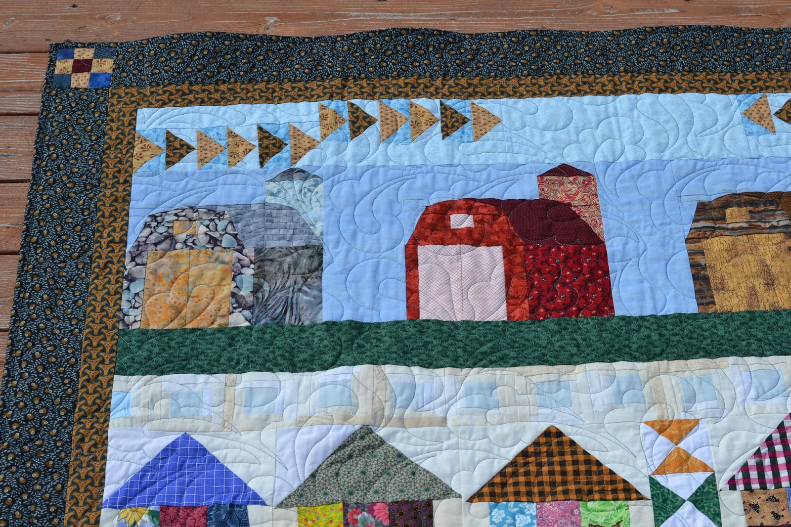 Row by Row House Quilt