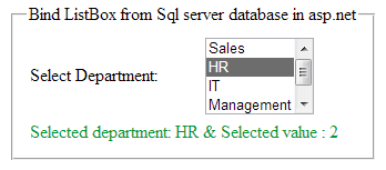 How to Bind/Load/Fill ListBox with Sql Server Database in asp.net ~ Asp.Net,C#.Net,VB.Net,MVC ...