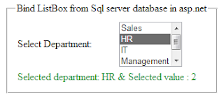 How to Bind/Load/Fill ListBox with Sql Server Database in asp.net ~ Asp ...