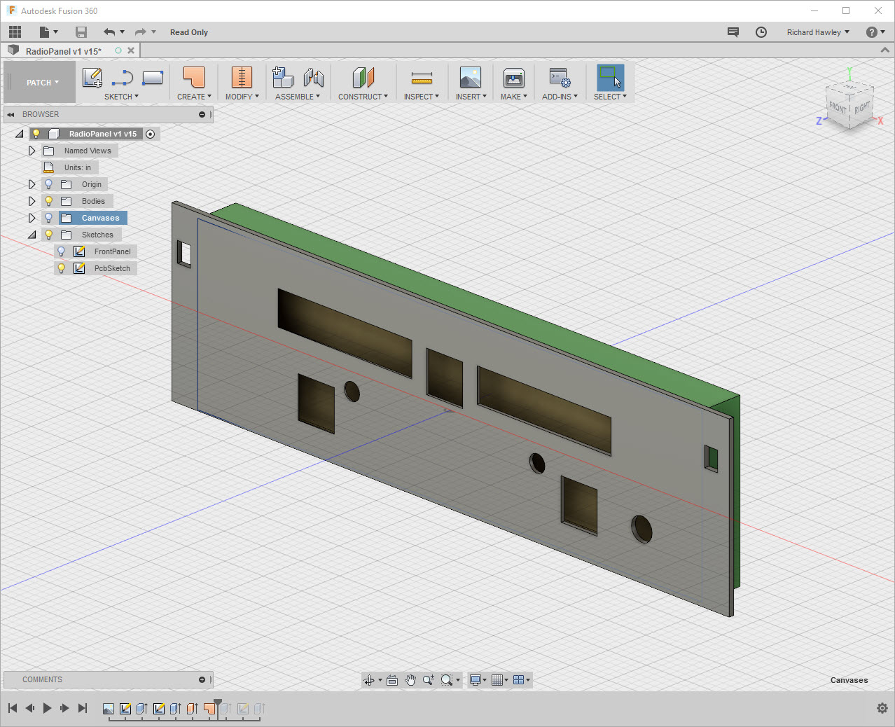 Project 1 - GoFlight Radio Panel box (part 1)