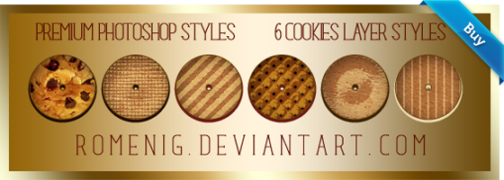 Efeito Photoshop: Cute Cookies Layer Styles