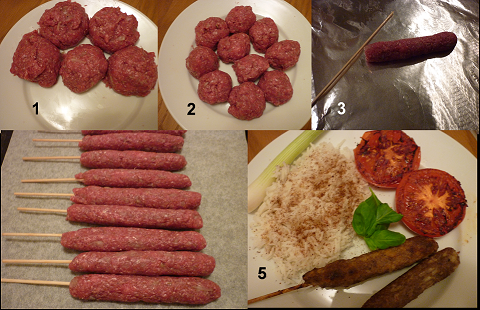 ABC i Persisk mat : Persisk kebab kobideh (försvenskad version)