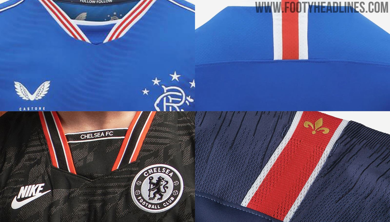 Castore Copies Nike Kit Elements For Rangers 20-21 Home Kit - Footy ...