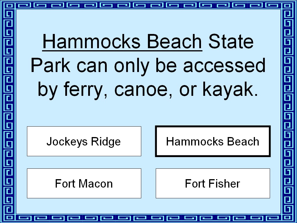 Student Survive 2 Thrive: North Carolina State Parks Trivia Game