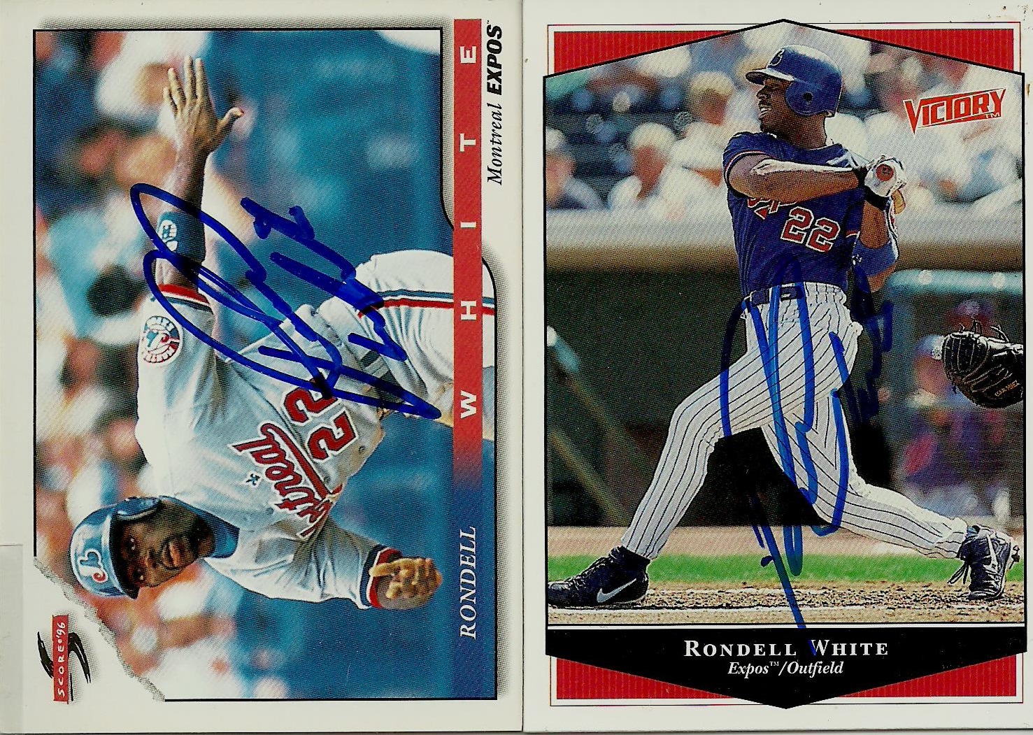 Hell's Valuable Collectibles: Rondell White: Two Autographed Cards