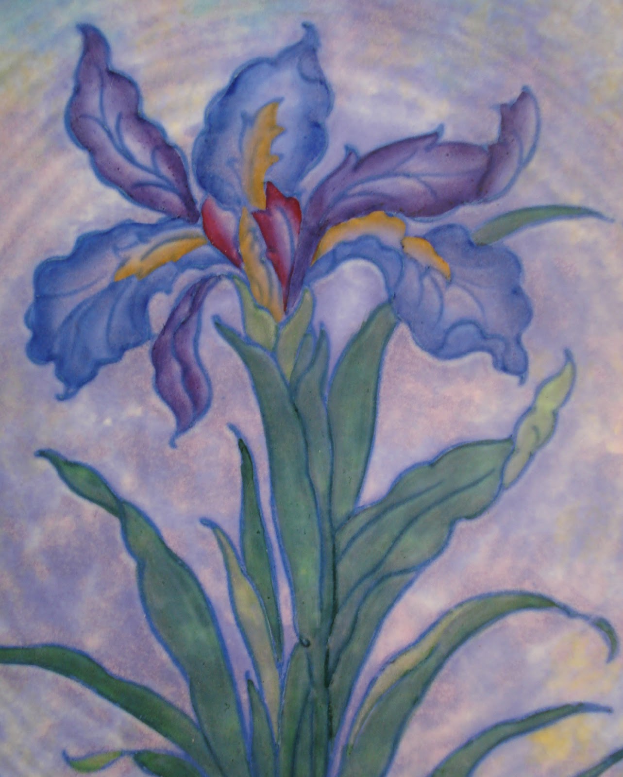 Crown Ducal & Charlotte Rhead Pottery: Charlotte Rhead - The Iris Charger