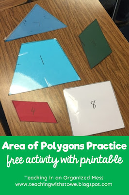 Teaching in an Organized Mess: Area of Polygons Practice