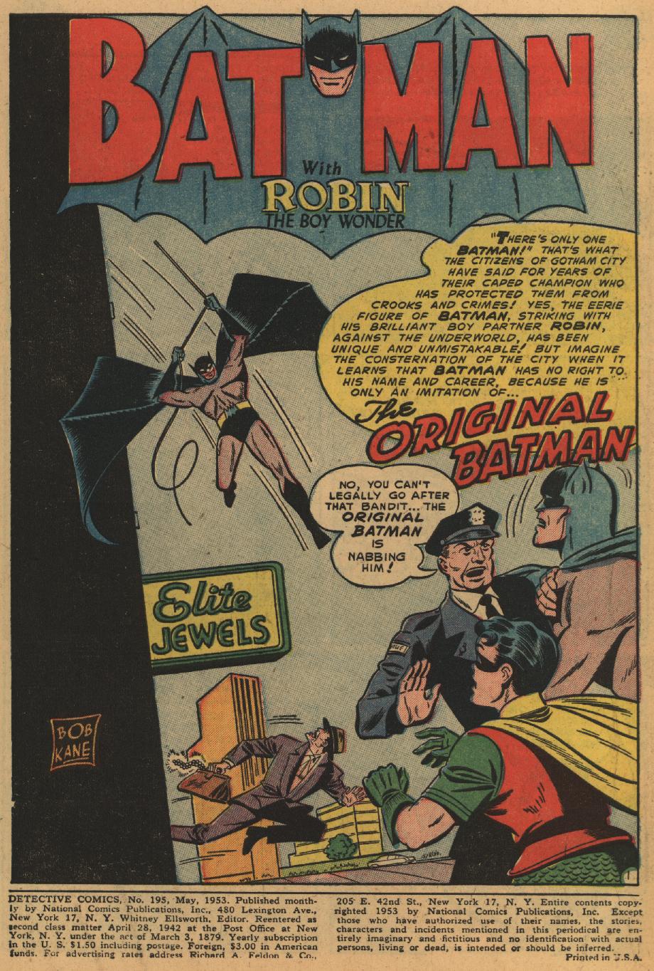 Dave's Comic Heroes Blog: The Original Batman
