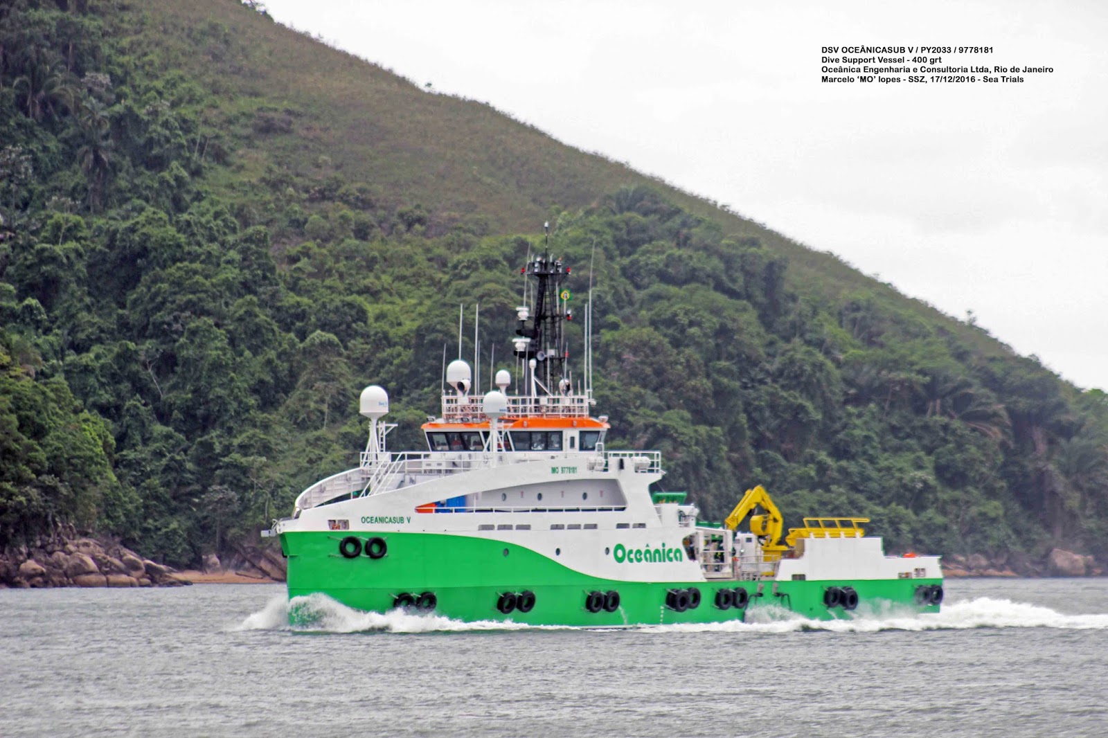 Santos Shiplovers: SDSV Oceânicasub V / PY2033 - Sea Trails prior ...