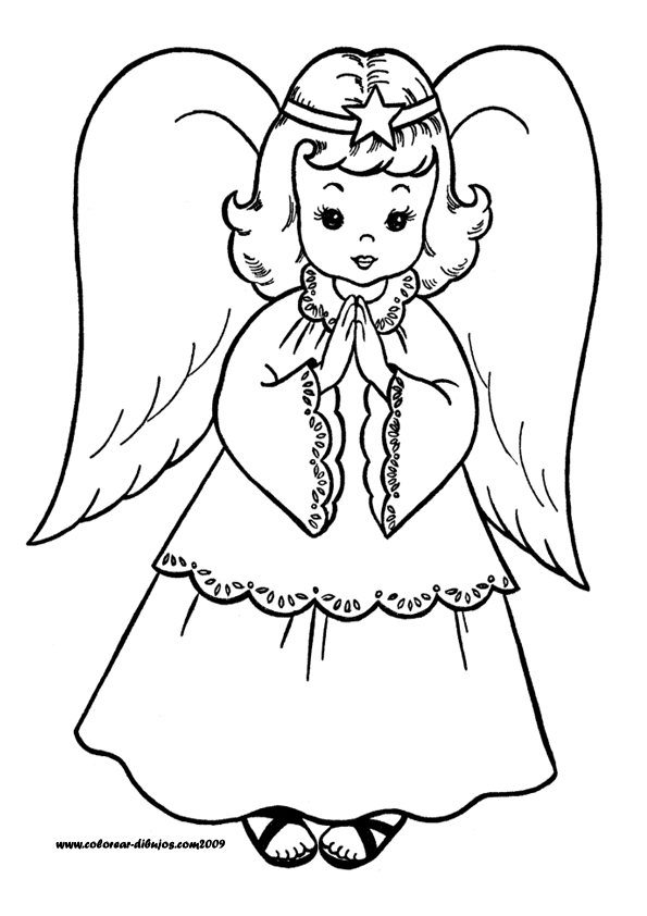 TODORECORTABLES SUEÑOS DE PAPEL: ANGELITOS PARA RECORTAR Y COLOREAR