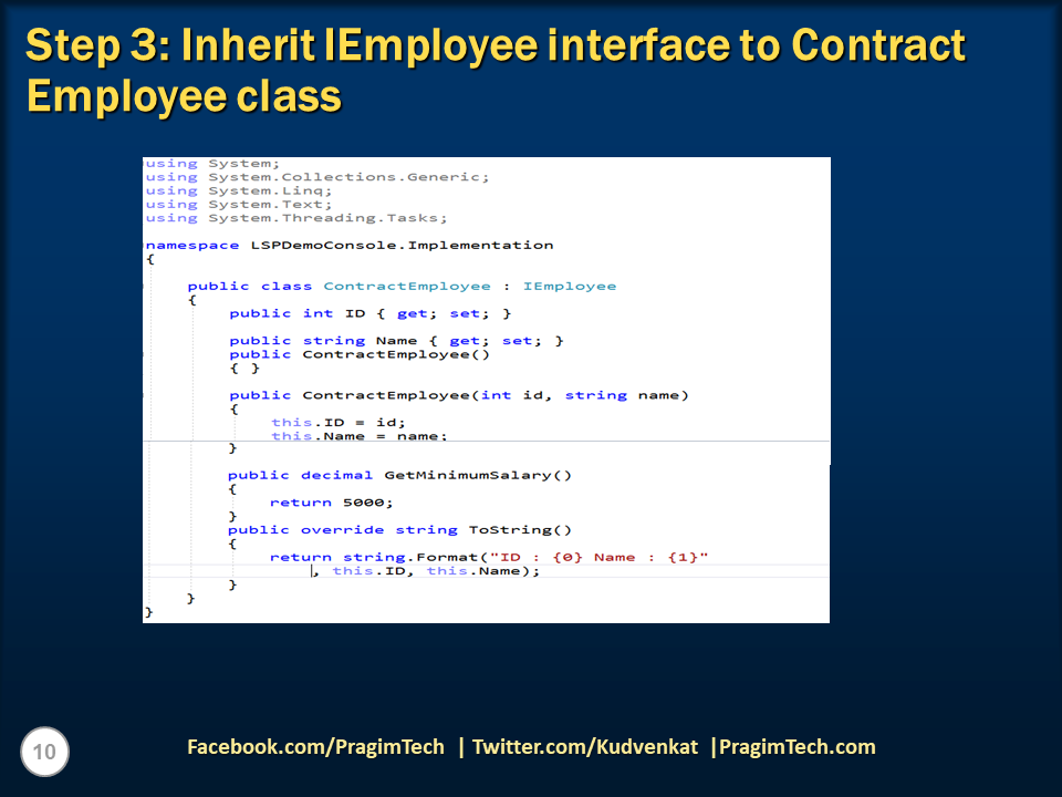 Sql Server Net And C Video Tutorial Liskov Substitution Principle Slides
