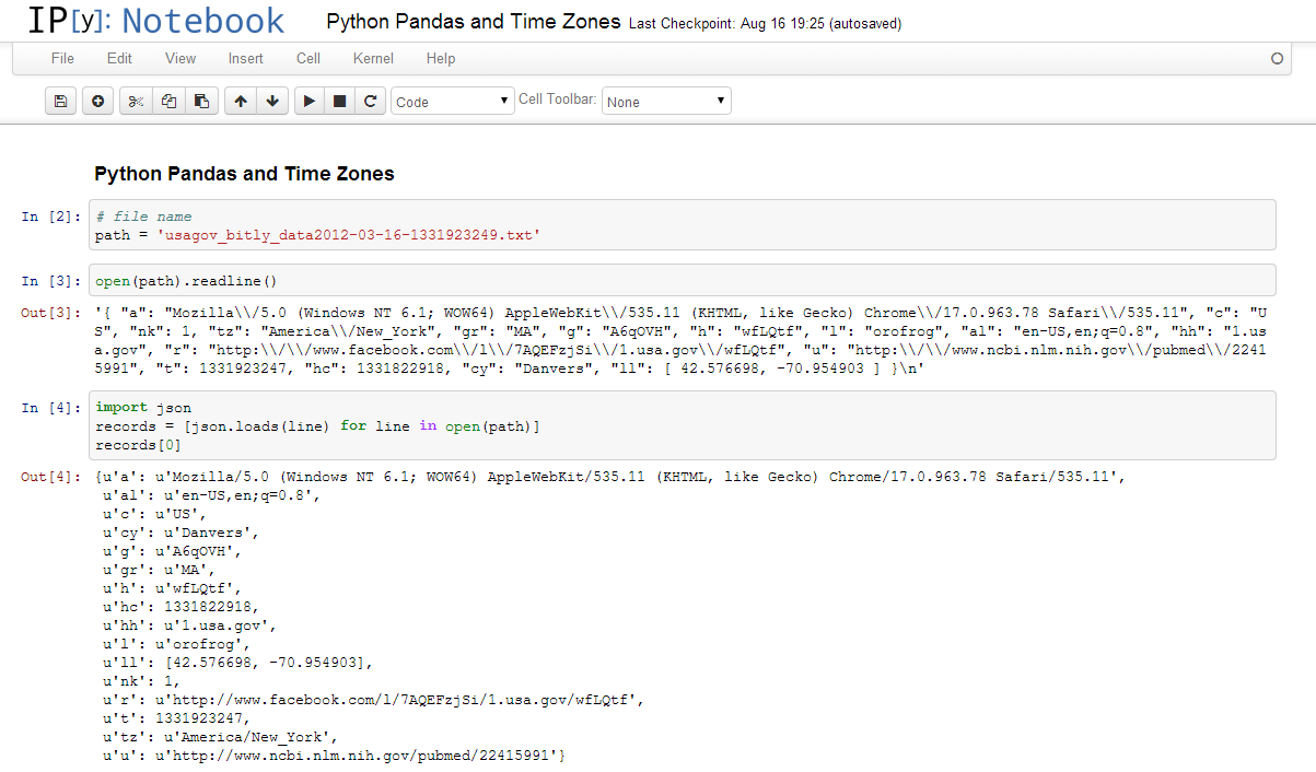 Valence Analytics Python And Pandas Part 1 Bitly And Time Zones