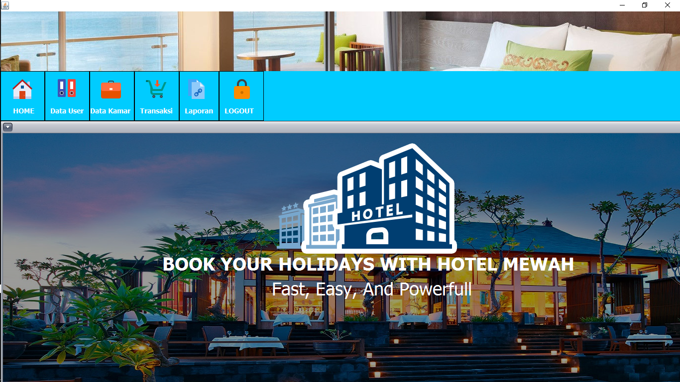 Aplikasi Pemesanan Kamar Hotel Menggunakan Java Netbeans dan Database Mysql
