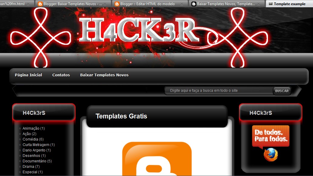 Tempate hacker 2012 | Template free free