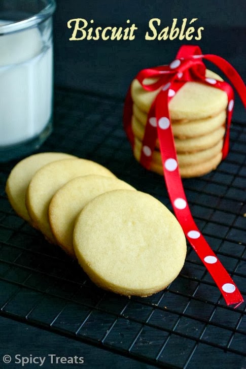 Spicy Treats: Biscuit Sablé / Eggless French Shortbread Biscuits ...