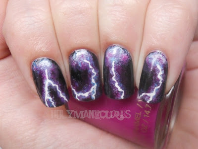 Holy Manicures: Lightning Storm Nails.