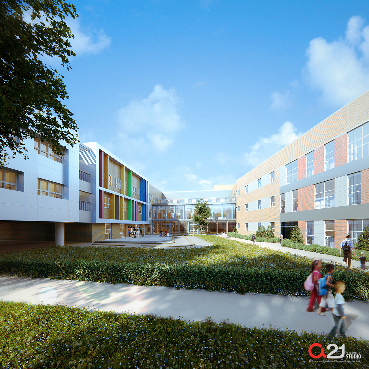 Elementary school Perspective [초등학교 투시도] ~ A21estudio