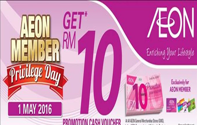 AEON 周末5天大促销！ 5月1日 Aeon Member Privilege Day - Leesharing