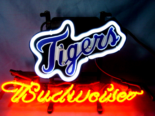 Wiki Neon Sign Blog: Budweiser Bud Light MLB DETROIT TIGERS Baseball ...