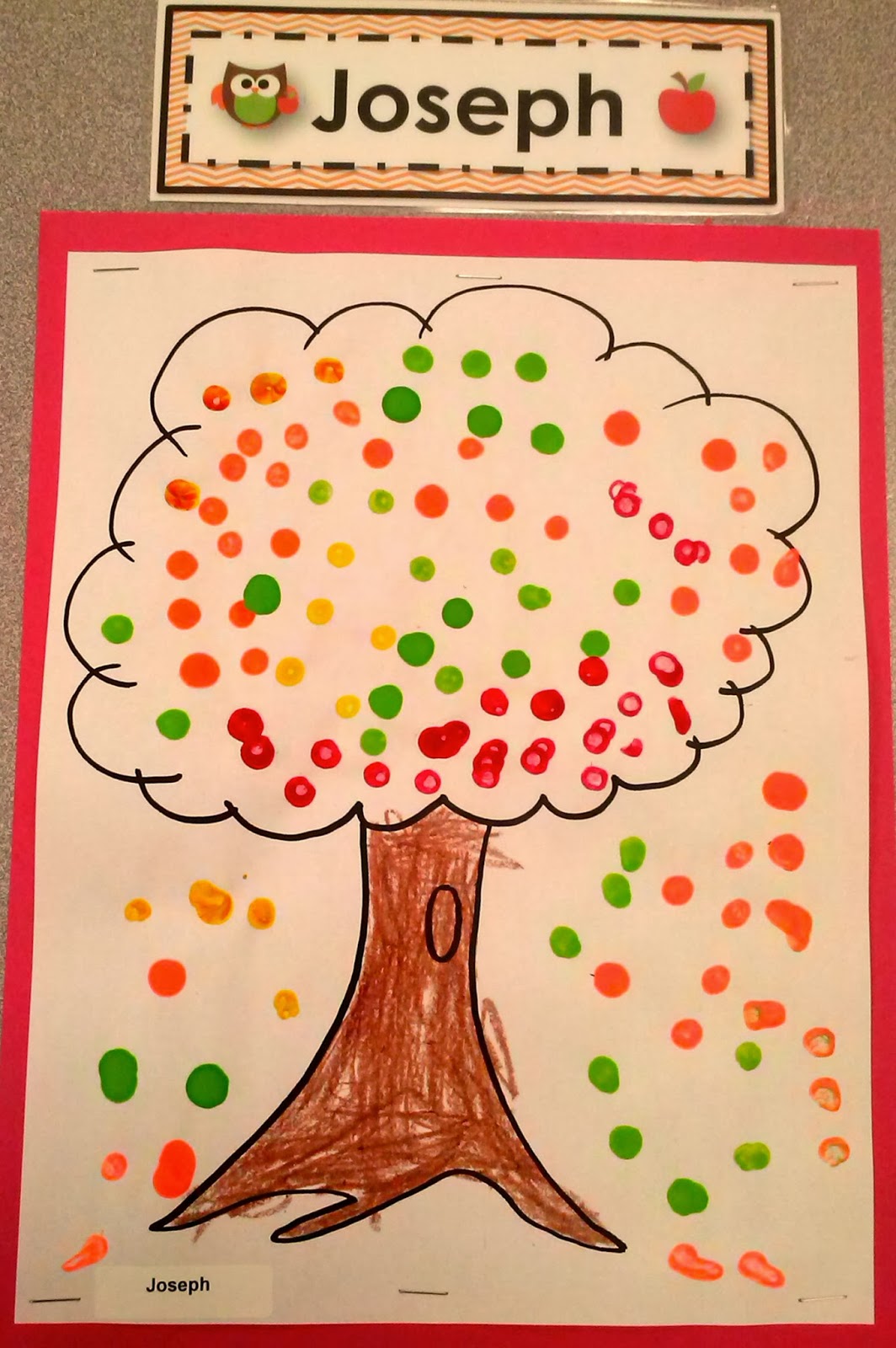 Mrs. Schenk's JK Adventures: Autumn Dot-Art and a Good-Bye