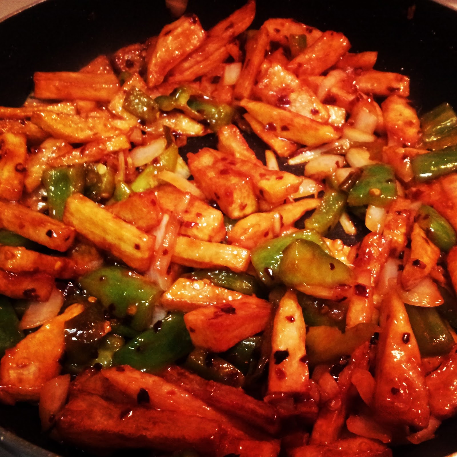 Everything I Crave : Honey Chili Potatoes