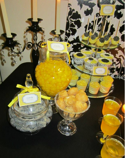 Little Big Company | The Blog: Black and Yellow Table by Cakes by ...