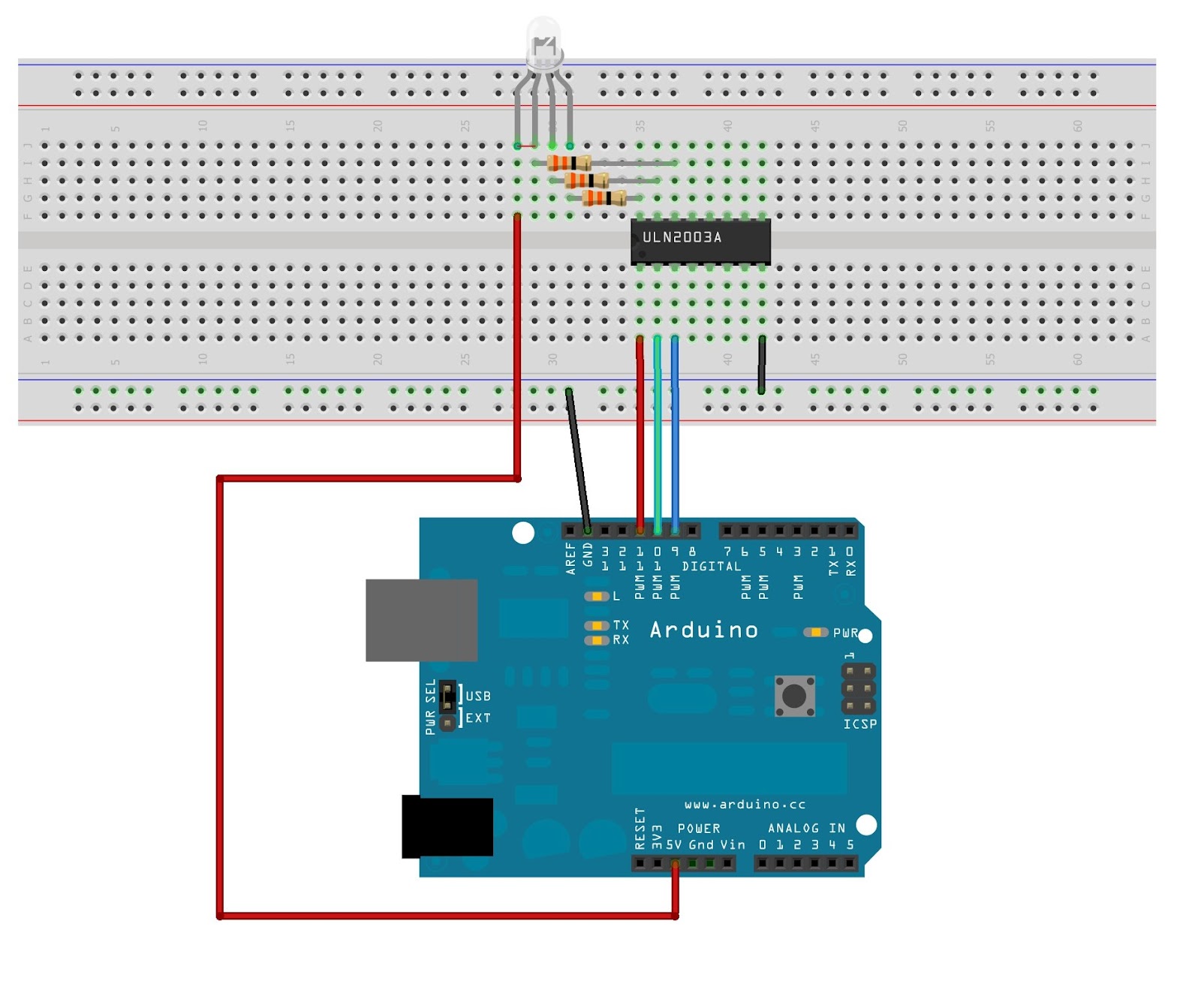  Rainbow RGB Led With Arduino Cool Arduino