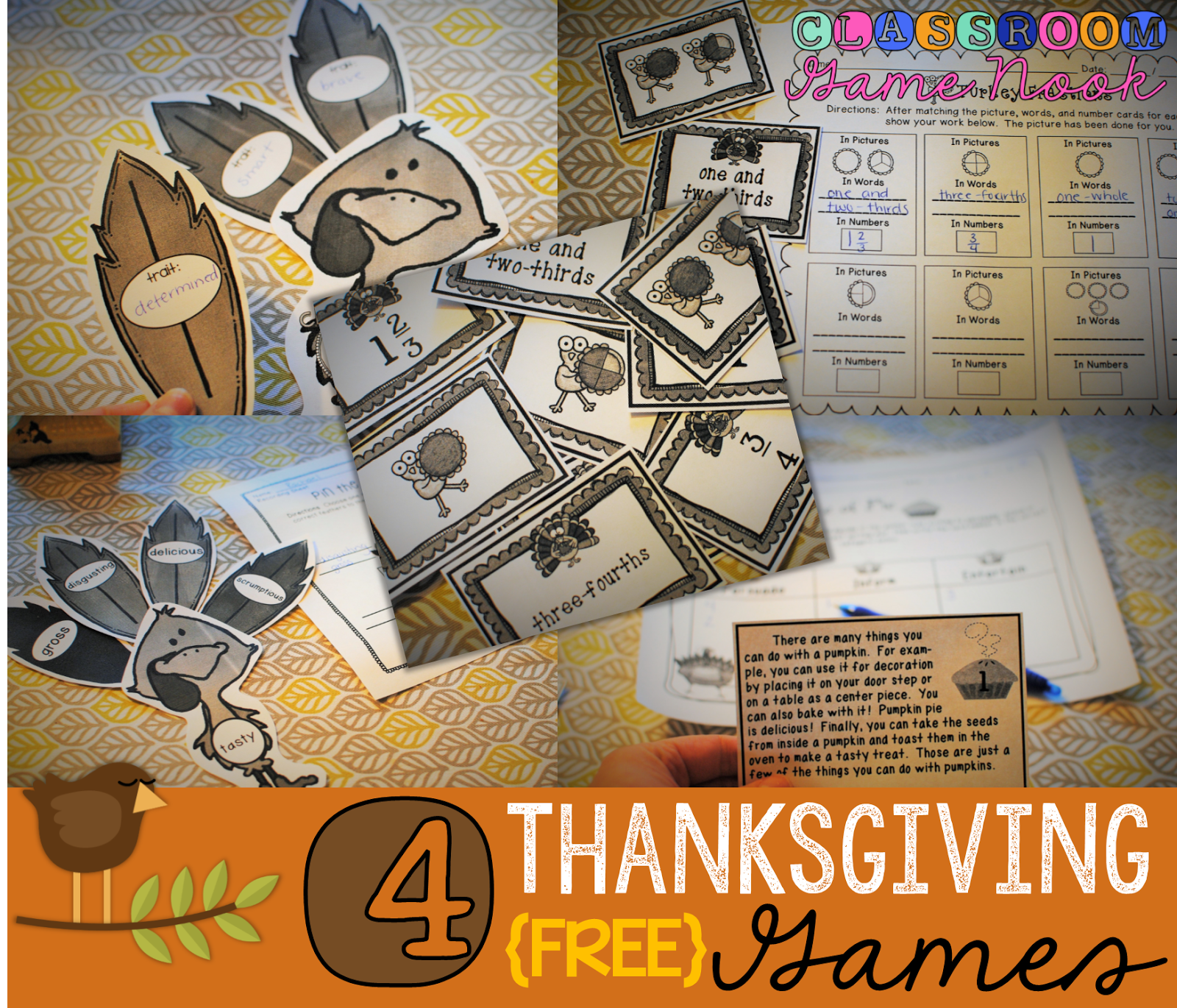The Classroom Game Nook: Four {FREE!} Thanksgiving Games + a ...