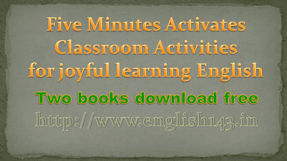 Five Minutes Classroom Activities for joyful learning English ...