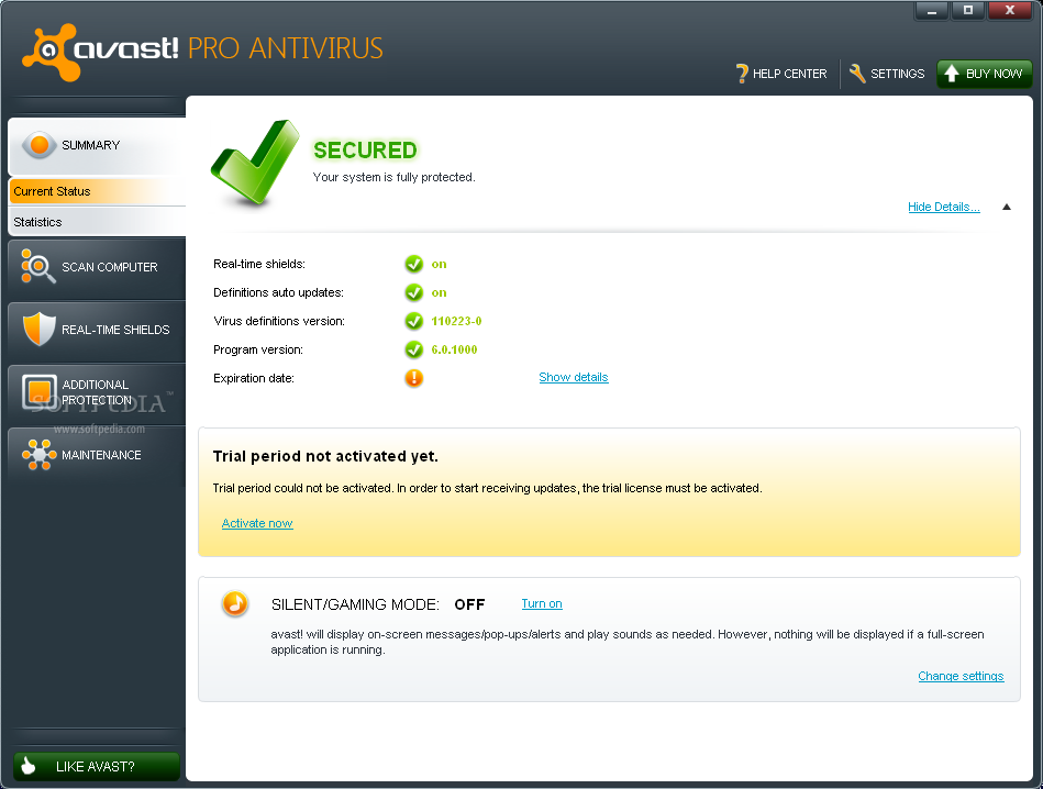 Free Software: Avast Pro Antivirus 6.0.1000