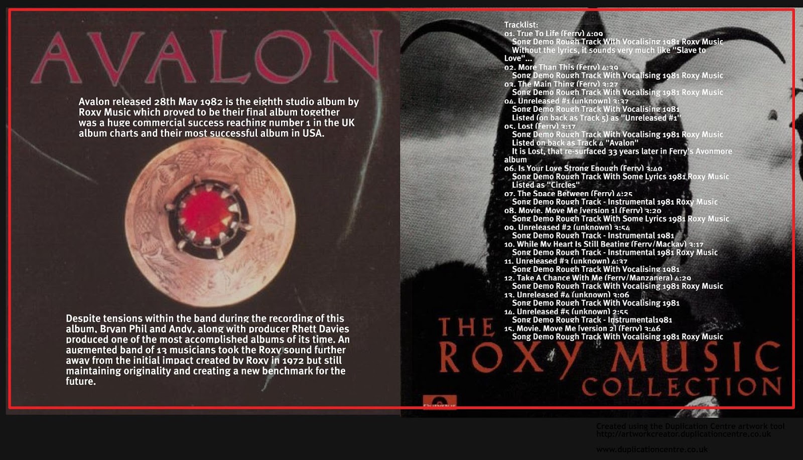 FRESH & ALIVE! - En Vivo Y En Directo.: Roxy Music-The Avalon Tapes ...