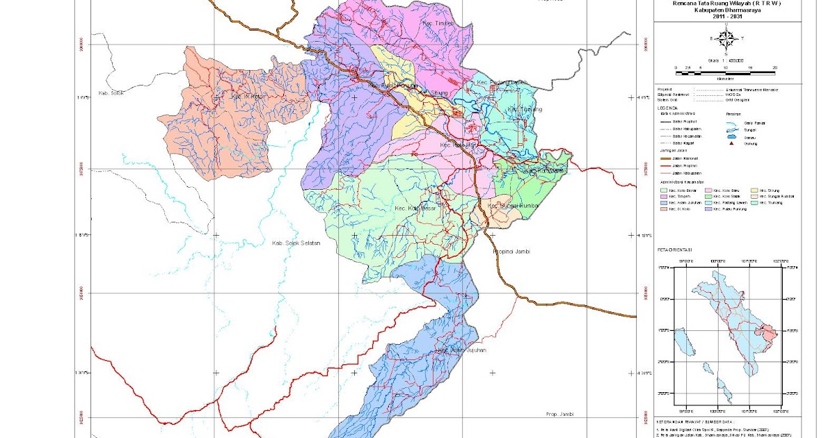 Peta Kabupaten Dharmasraya