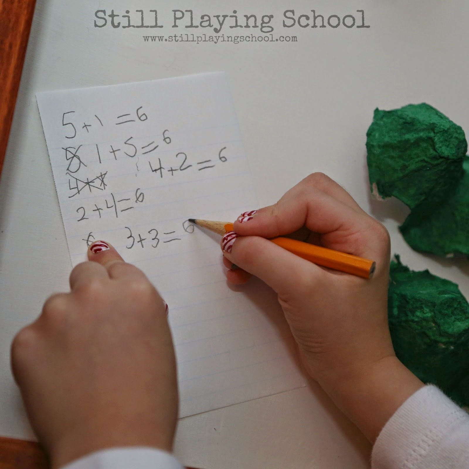 Egg Carton Christmas Tree Math Puzzle | Still Playing School