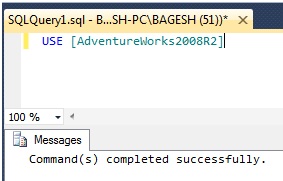 Microsoft Business Intelligence: USE Command in sql server