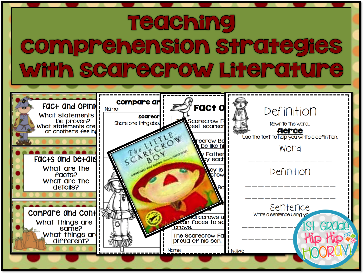 1st Grade Hip Hip Hooray!: Teaching Comprehension Strategies with ...