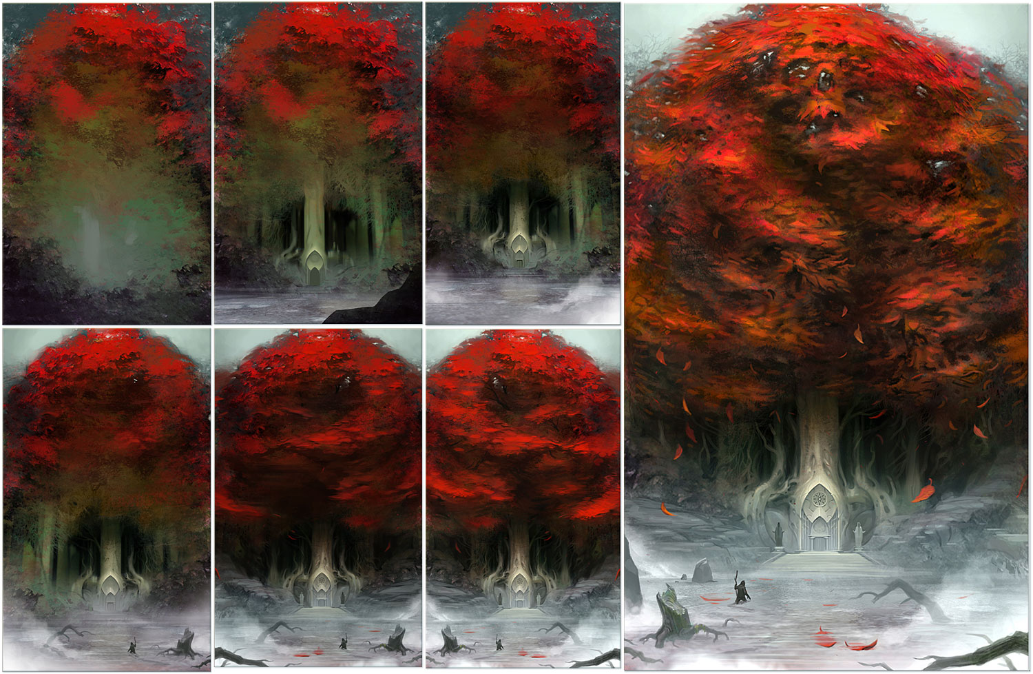 Joel Hustak Illustration: Tree of Duality - Process