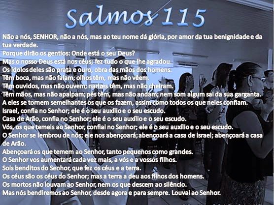 BOM E ABENÇOADO DIA - Devocionais, Mensagens, Oração e Frases: SALMOS 115