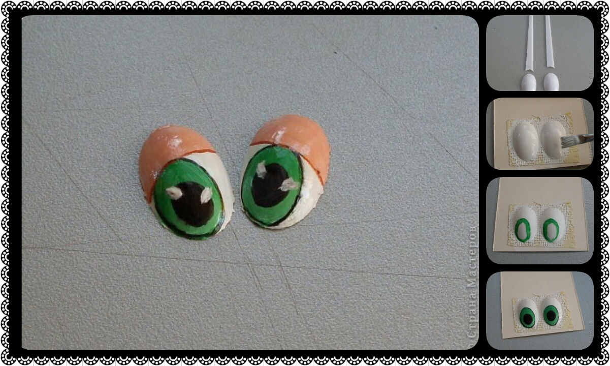 How to make cartoon eyes for dolls - crazzy craft