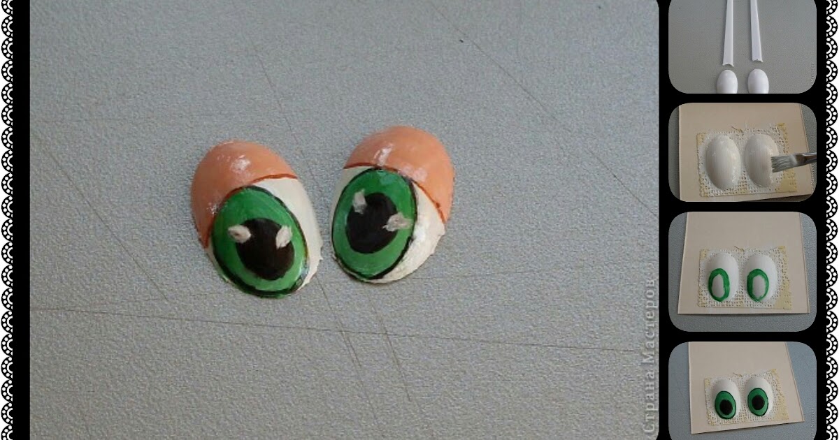 How to make cartoon eyes for dolls - crazzy craft