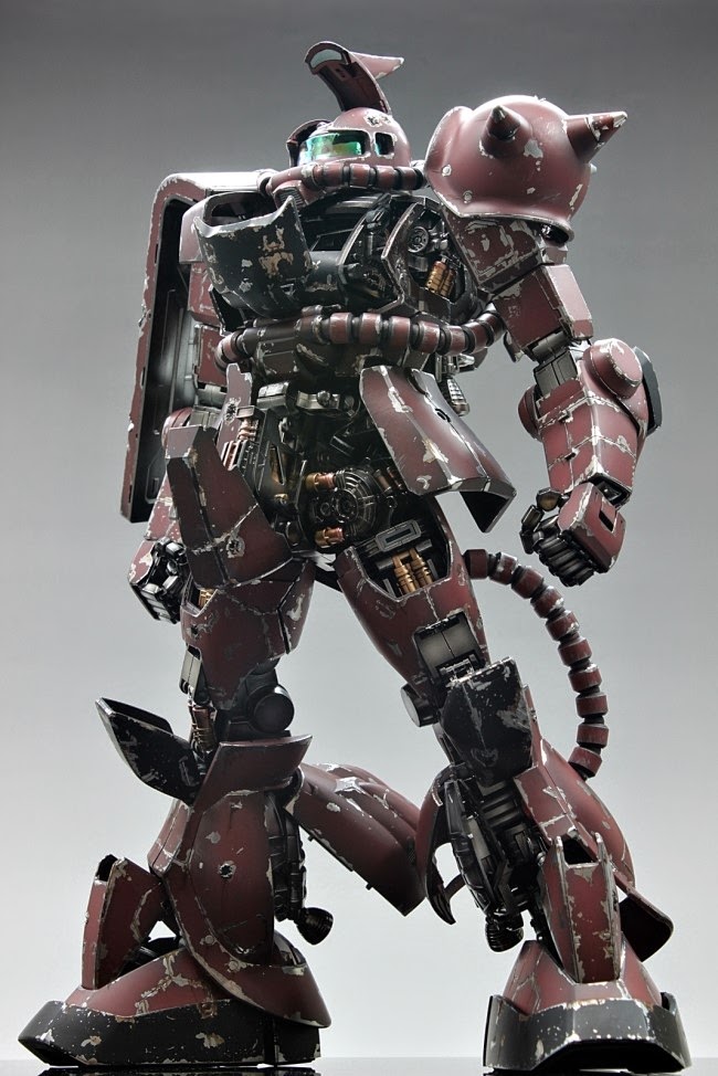 PG 1/60 Char's Zaku II Weathering + Painted Build
