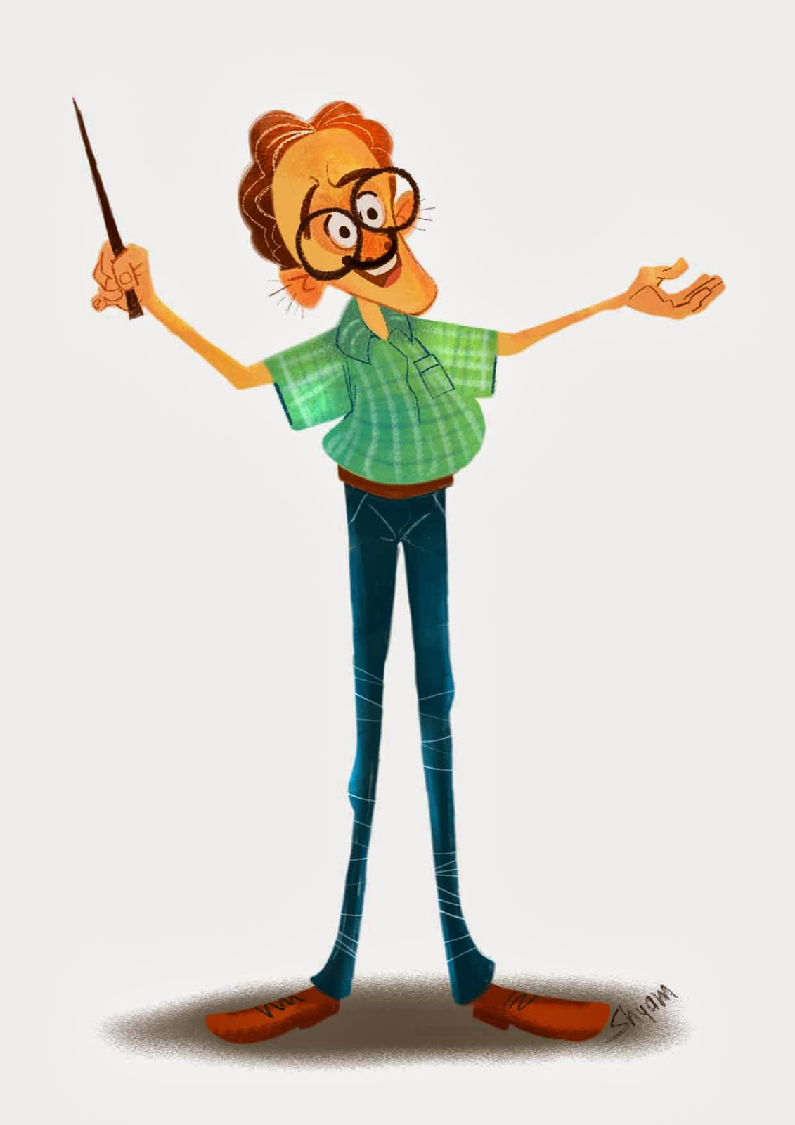 Art of Shyam Wanare: Character design - Teacher