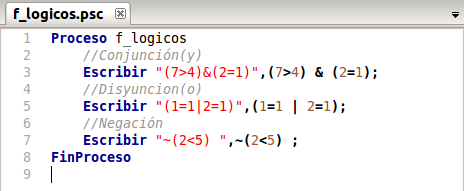 ProgramaciónGCM: Tipos de operadores