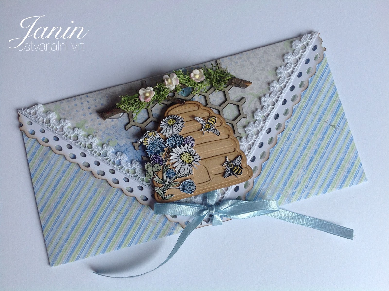 Janin ustvarjalni vrt : Darilna kuverta za čebelarja