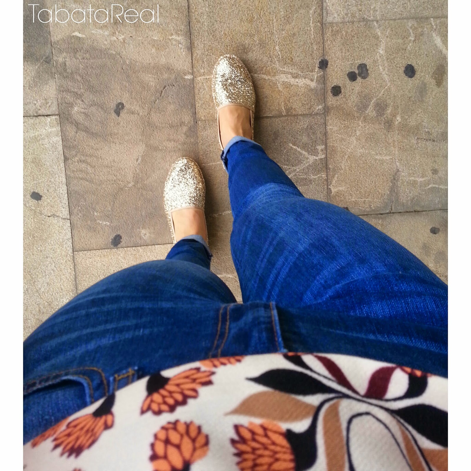 TabataReal: Outfit BLUE FLAMINGOS & RIPPED JEANS
