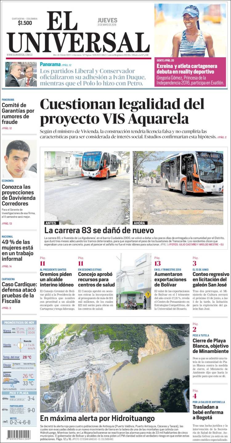 31ST MAY 2018 - NEWSPAPERS IN LATIN AMERICA | ONLY FOR ONLINE MEMBERS ...