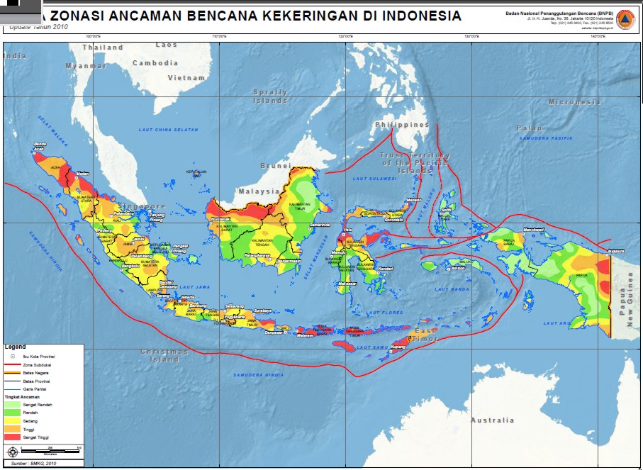 Bencana Global 2050: PETA ZONASI ANCAMAN BENCANA KEKERINGAN DI INDONESIA