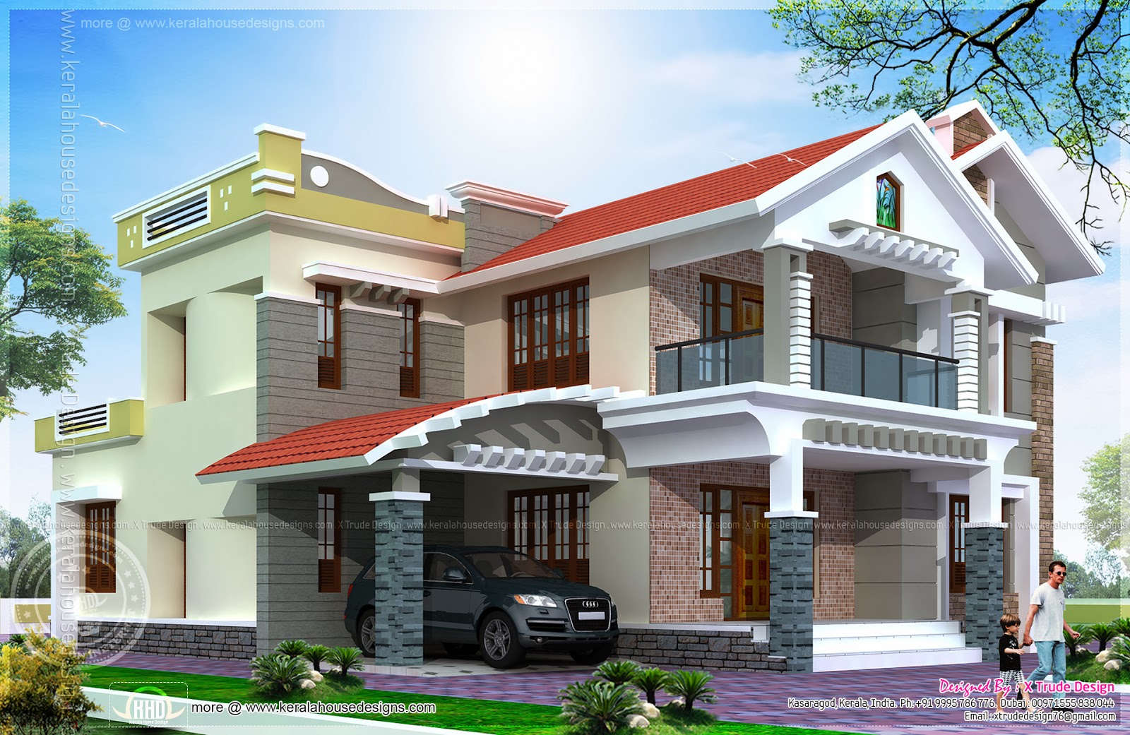 3080 square feet luxury villa exterior | Home Kerala Plans
