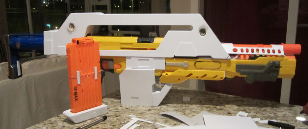 JIMSMASH ! ! !: CUSTOM NERF M41A PULSE RIFLE